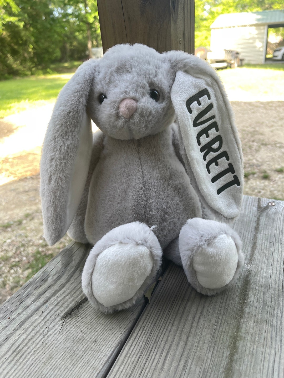 Personalized Easter Bunny Custom Easter Bunny Plush Bunny Lovey Easter ...