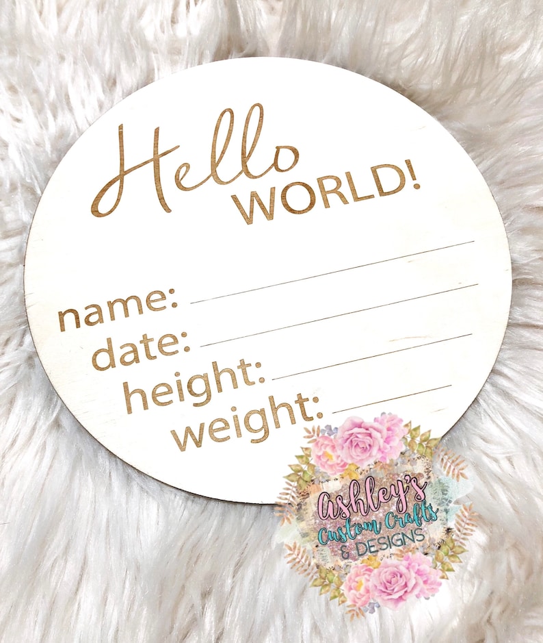 Hospital Birth Announcement Sign Birth Stat Baby Name Tag - Etsy