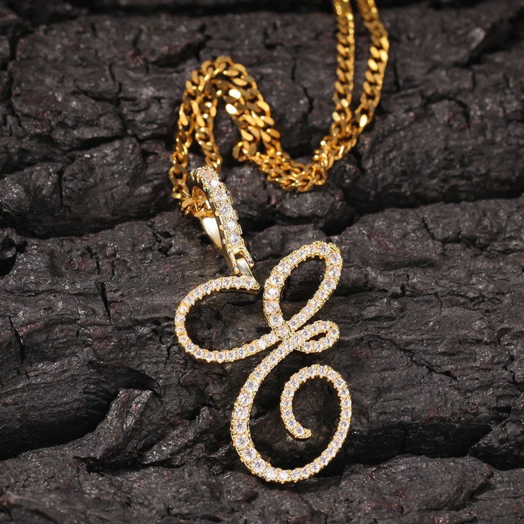Artistic Cursive Charm Cursive Charm Cursive Charm Necklace - Etsy