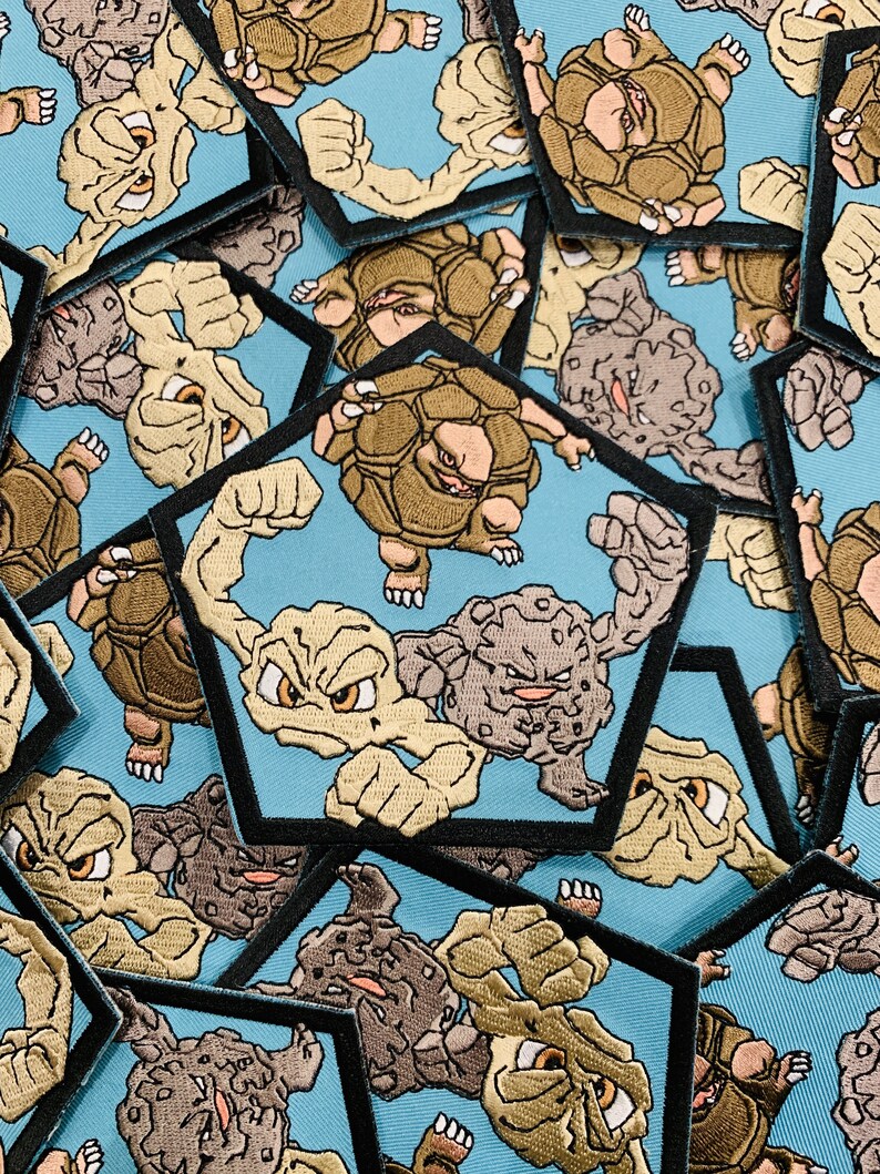 Geodude Evolution Chart Embroidered Custom 5 INCH Iron-on or | Etsy