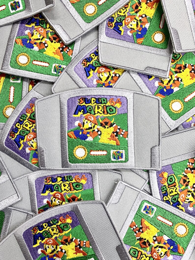 Super Mario 64 N64 Cartridge Video Game Embroidered Custom | Etsy