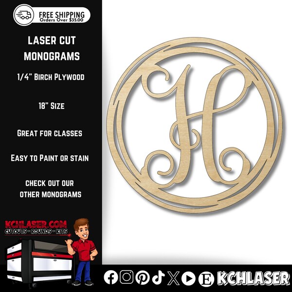 Monogram Door Hanger - Etsy