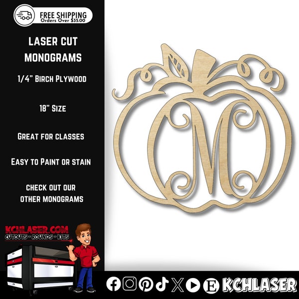 Initial Pumpkin - Etsy