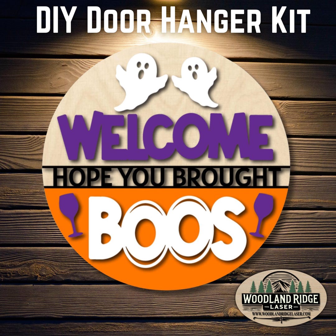 Hope You Brought Boos DIY Door Hanger Kit | Halloween Door Sign | Laser ...