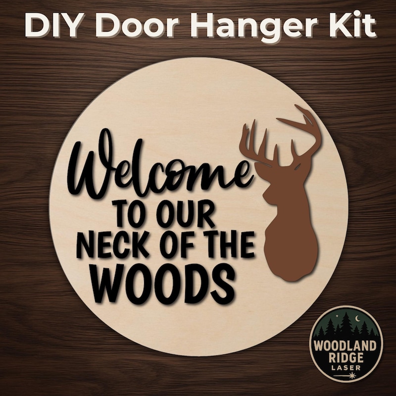 Door Hanger Deer Camp - Etsy