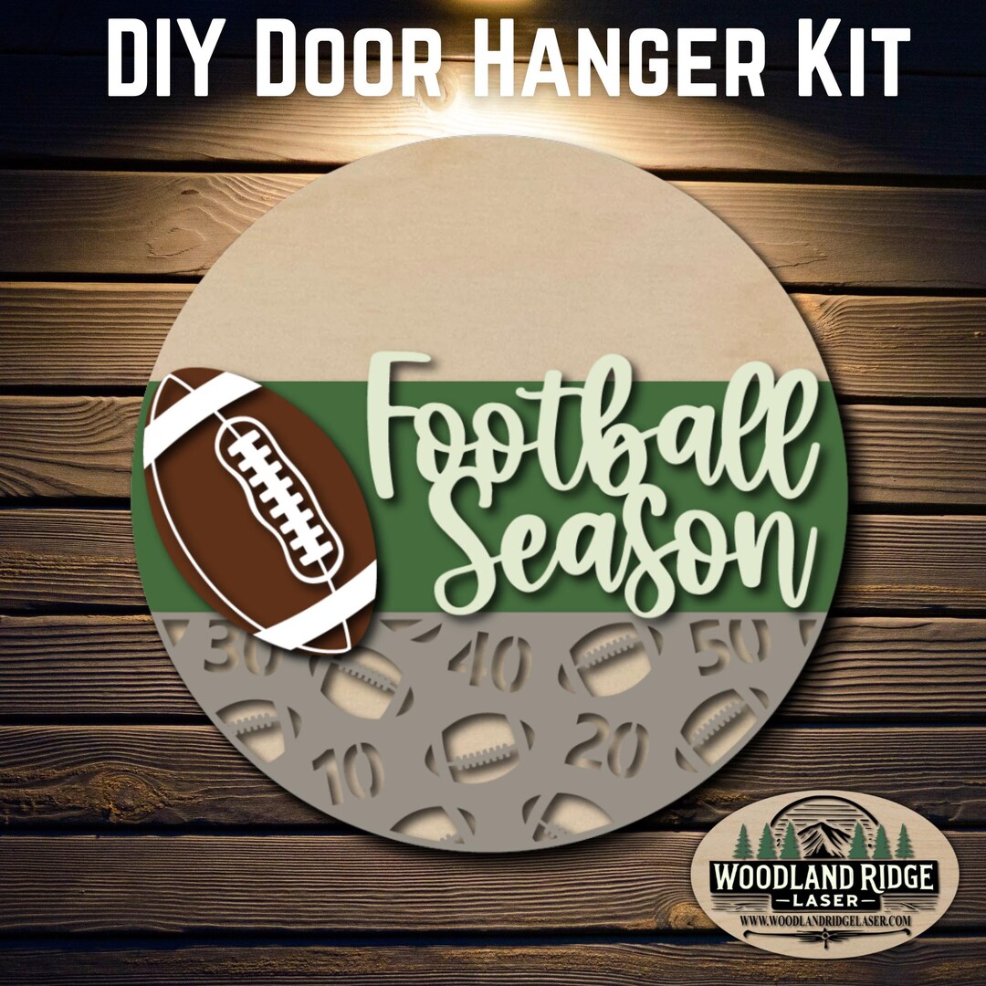 Football Season DIY Door Hanger Kit | Football Door Sign | Laser Cut ...
