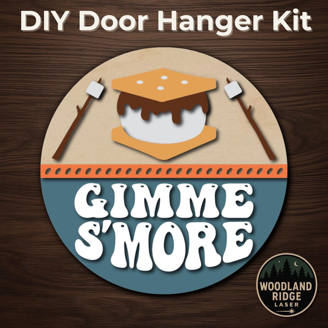 Gimme S’more DIY Door Hanger Kit – Round Unfinished Wood Sign - Etsy