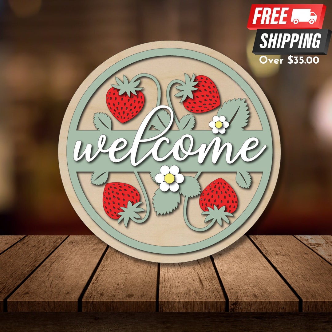Welcome Strawberry DIY Door Hanger Kit - Etsy