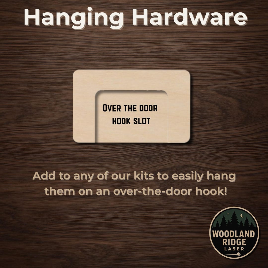 DIY Door Hanger Hardware Kit: Birch Plywood Hanging Backer - Etsy