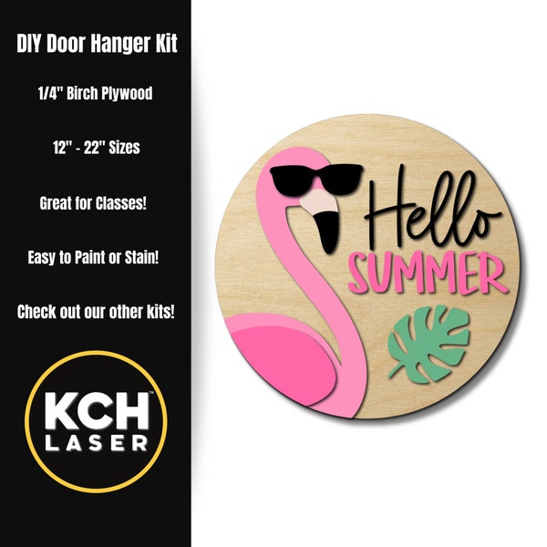 Flamingo Door Hanger Template - Etsy