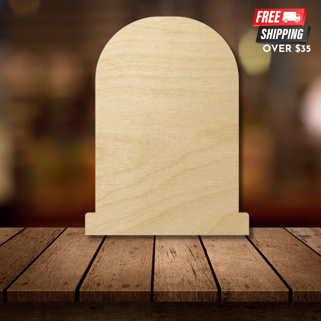 Laser Cut Tombstone Wood Cutout Birch Plywood Ready to Paint or Stain ...