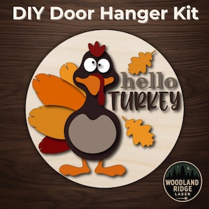 Hello Turkey DIY Door Hanger Kit – Laser Cut Wood Sign - Etsy