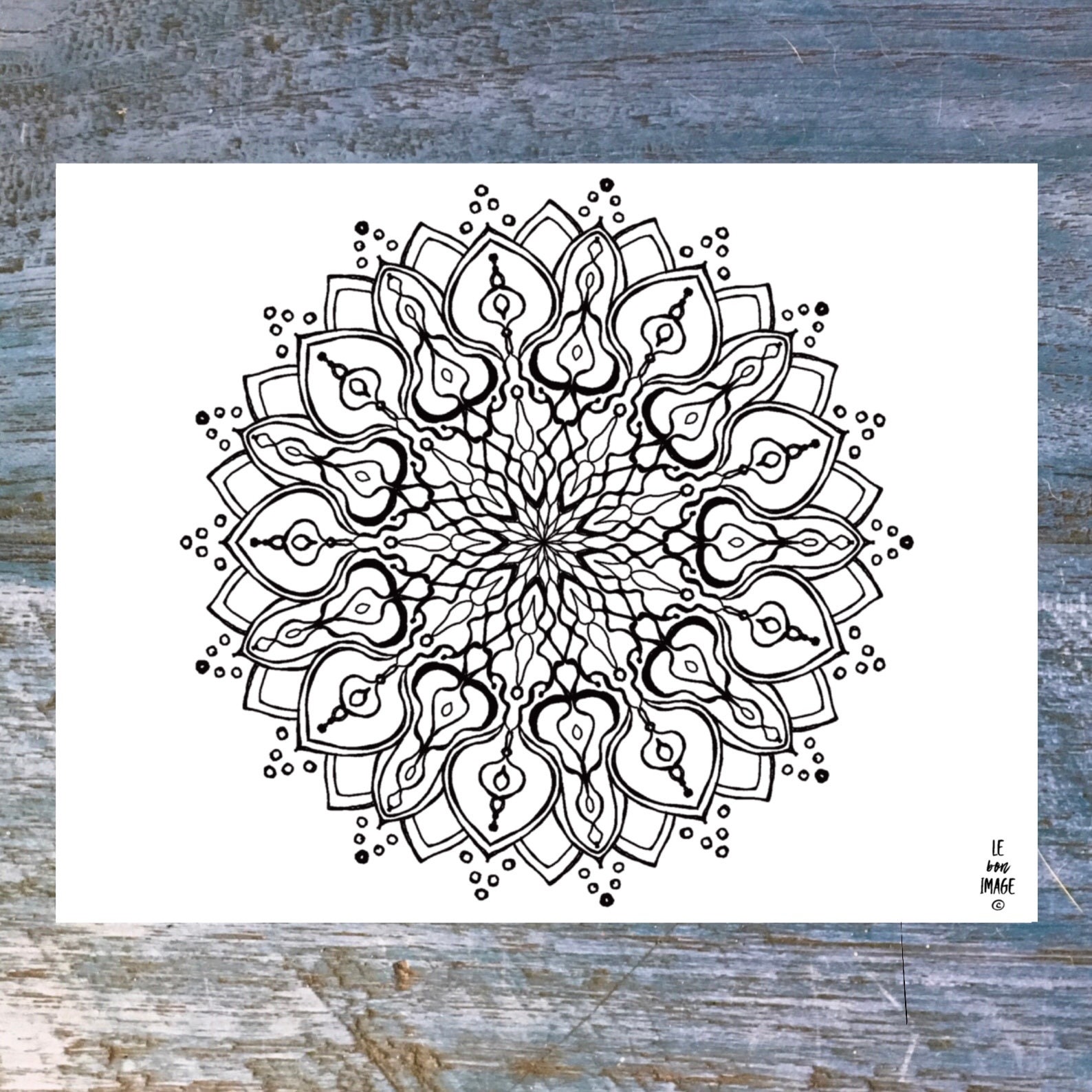 Flower Mandala Printable Coloring Page Unique Original and | Etsy