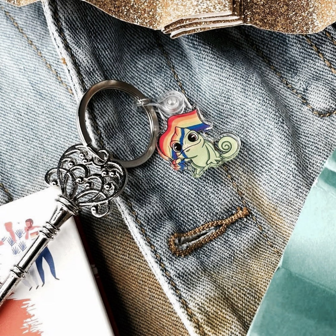 Pascal From Tangled LGBTQ Pride Keychain - Etsy