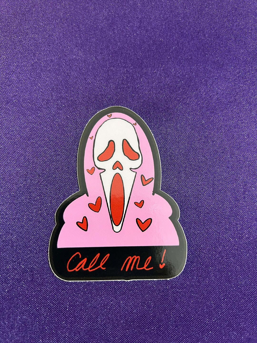 Pink Call Me Sticker - Etsy