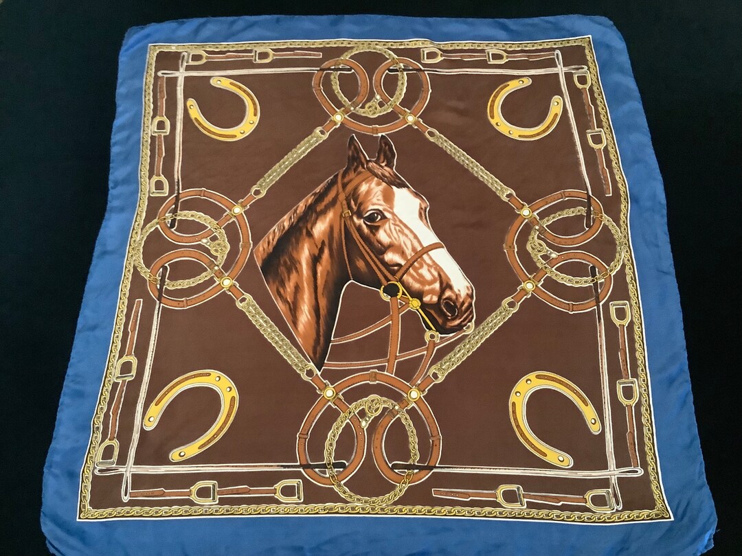 Vintage Horses Equestrian Themed Square Scarf - Etsy