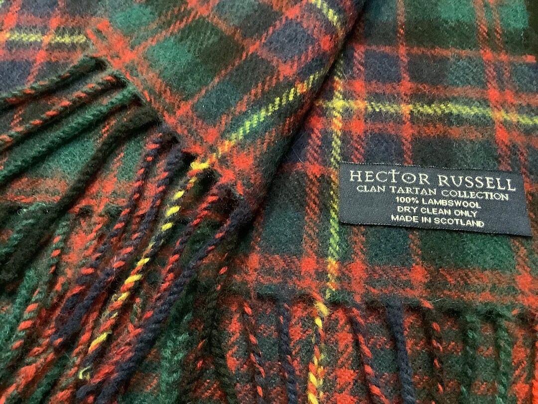 Vintage HECTOR RUSSEL TARTAN Collection Unisex Classy Tartan Red Green ...