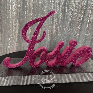 USA Made! Sale & Free Ship Sweet 16 Script Name Centerpiece Quince ...