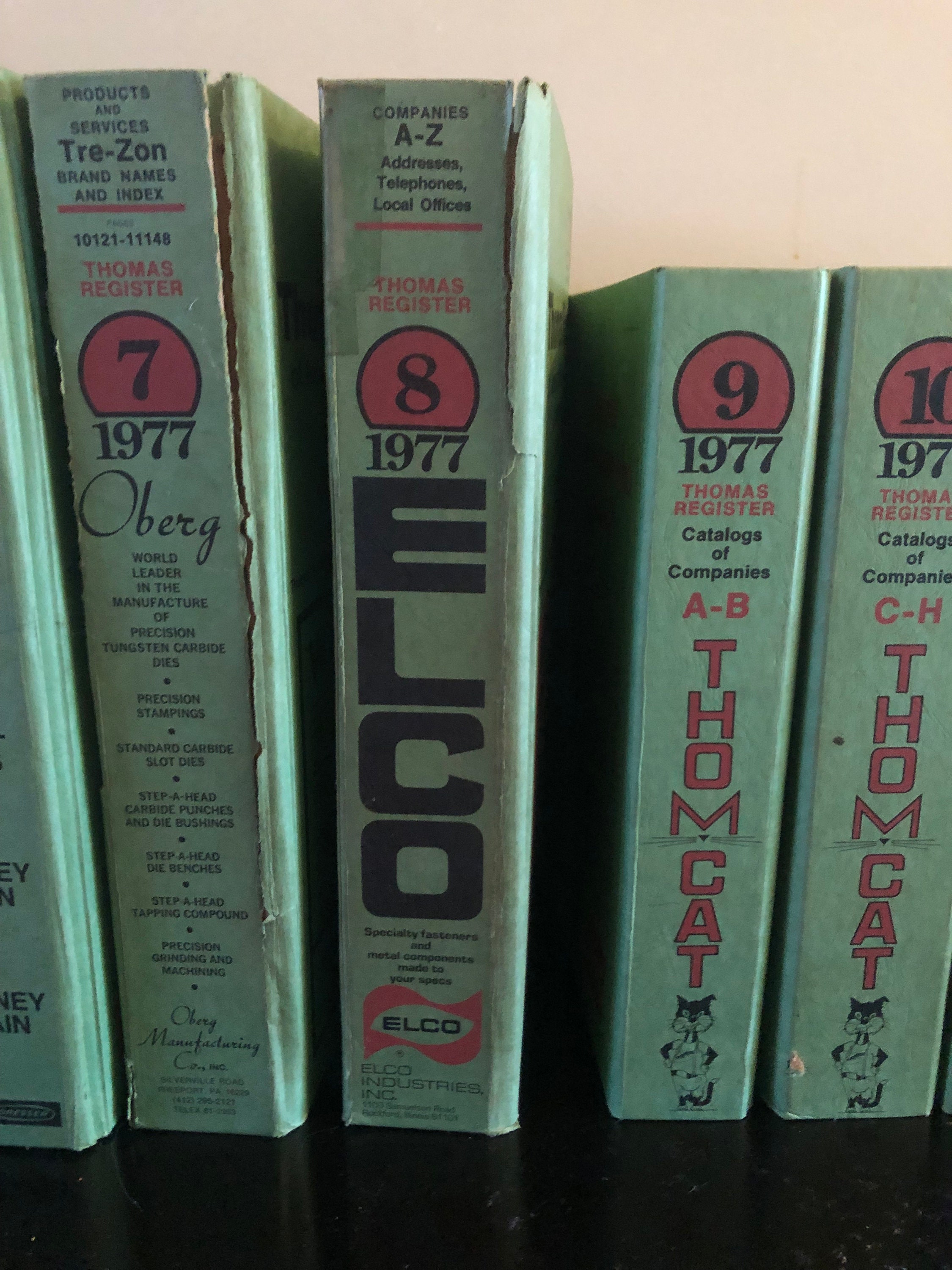 1977 Full Set Thomas Register of American Manufacturers & Advertisers ...