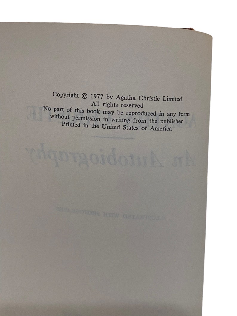 Agatha Christie an Autobiography 1977 - Etsy