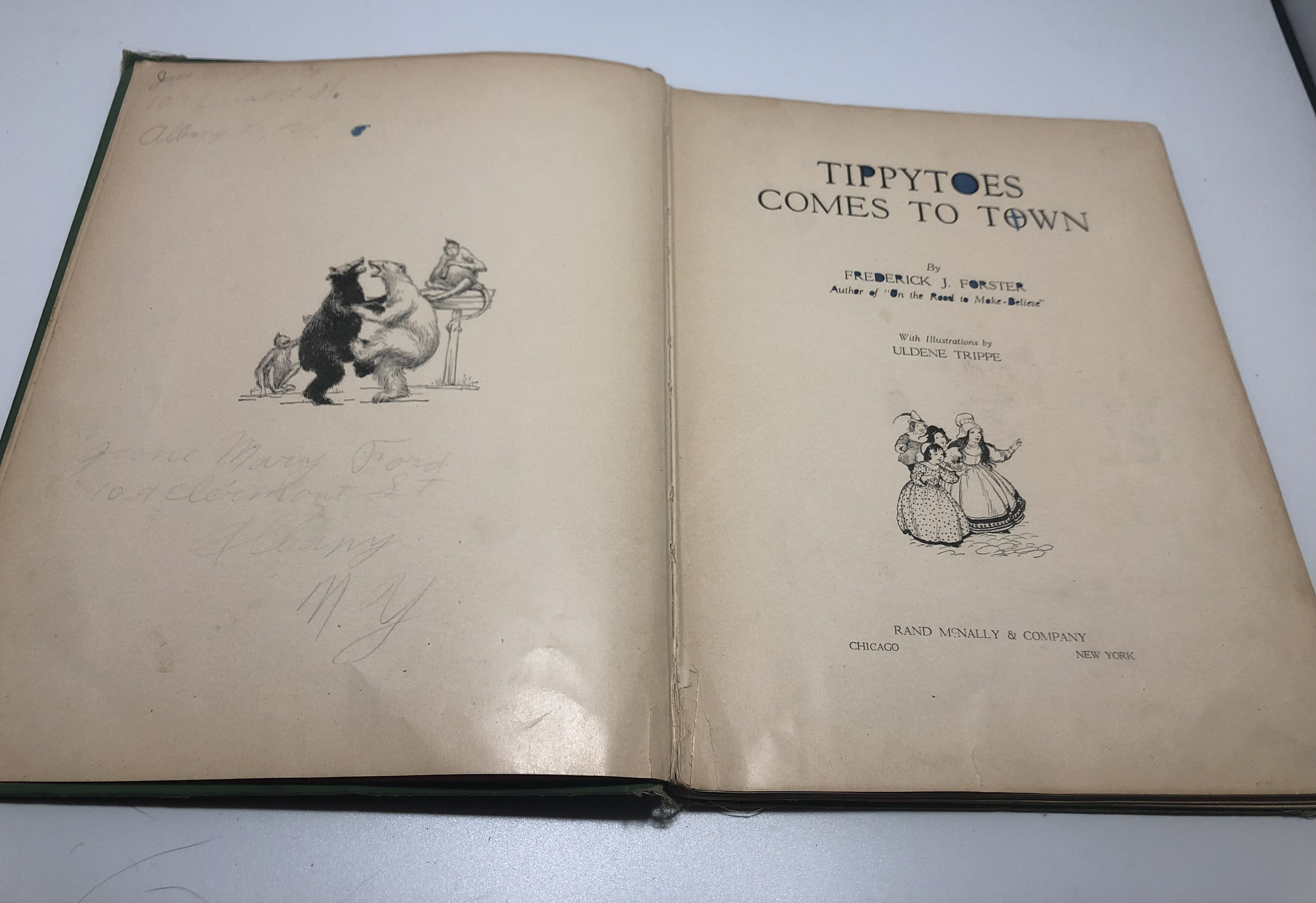 Tippy Toes Comes to Town C. 1929- Antique Children's Book by Frederick ...