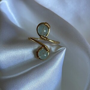 Adjustable Crystal Twist Ring, Crystal Jewelry, Wire Wrapped Crystals ...
