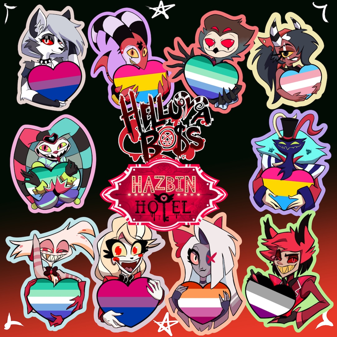Hazbin Hotel & Helluva Boss Pride Stickers - Etsy