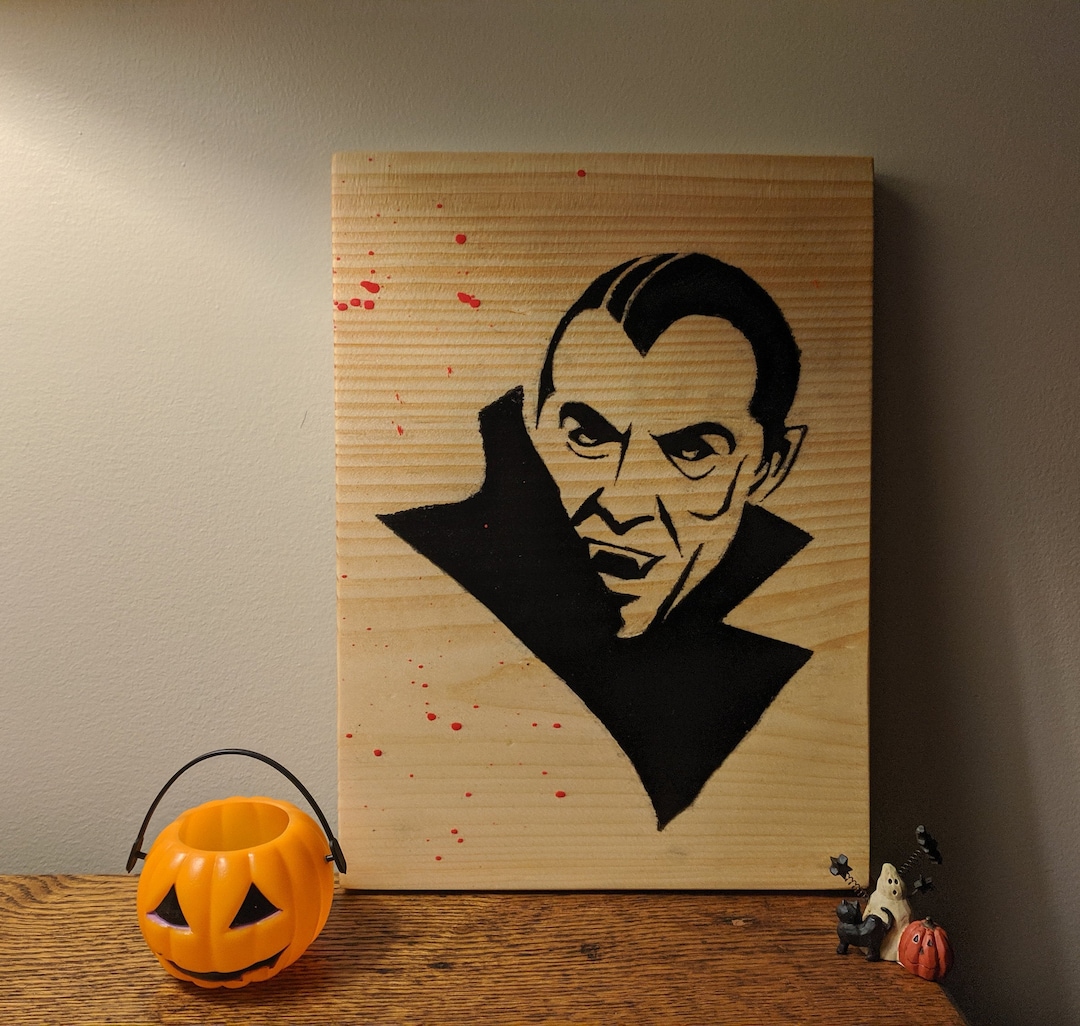 Dracula Wood Wall Hanging/halloween Decor/vampire - Etsy