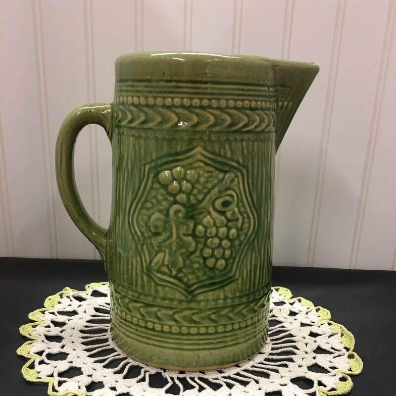 Yellow Ware Pitcher - Etsy