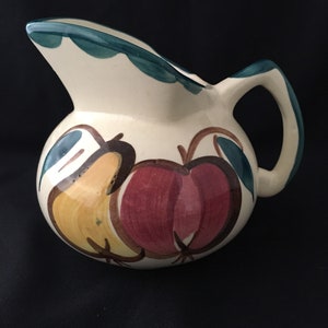 1940’s Puritan Pottery Fruit Pitcher - Etsy