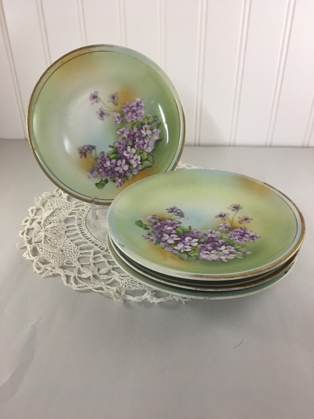 Set of Four Three Crown China 6” Plates - Germany - Etsy
