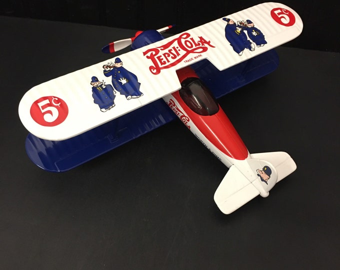 Pepsi-cola 1932 Stearman Biplane Cast Metal Airplane Bank - Etsy