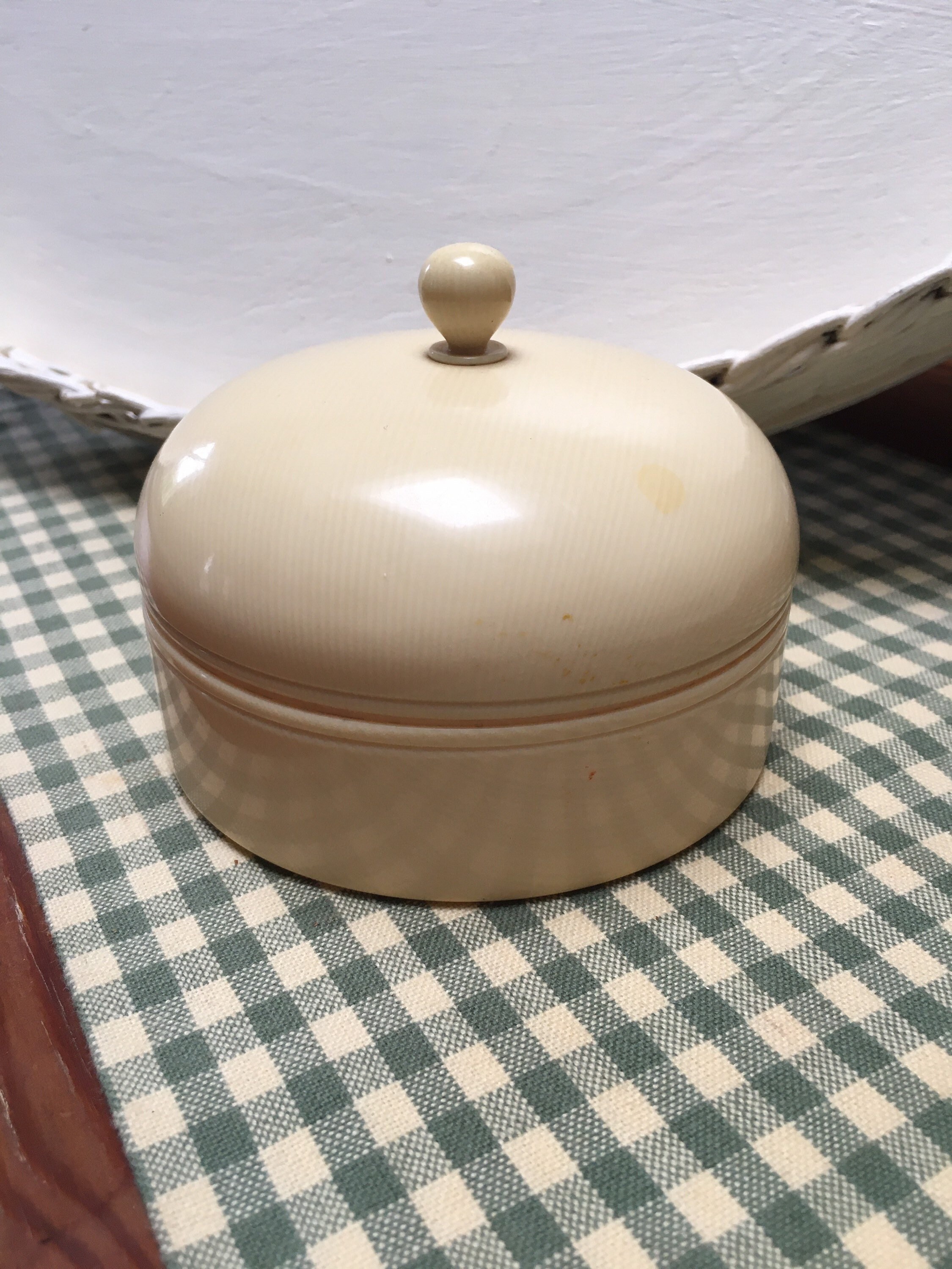 Antique Ivory Py-ra-lin Powder Jar W/lid - Etsy