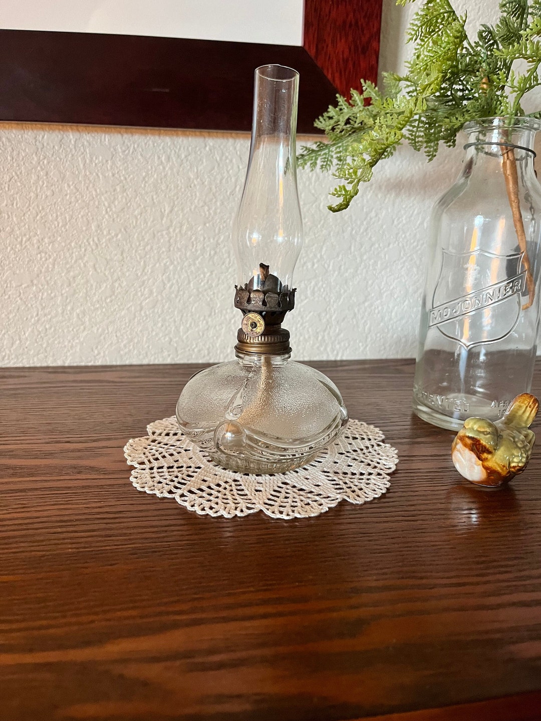1930's Miniature Oil Lamp W/chimney - Etsy