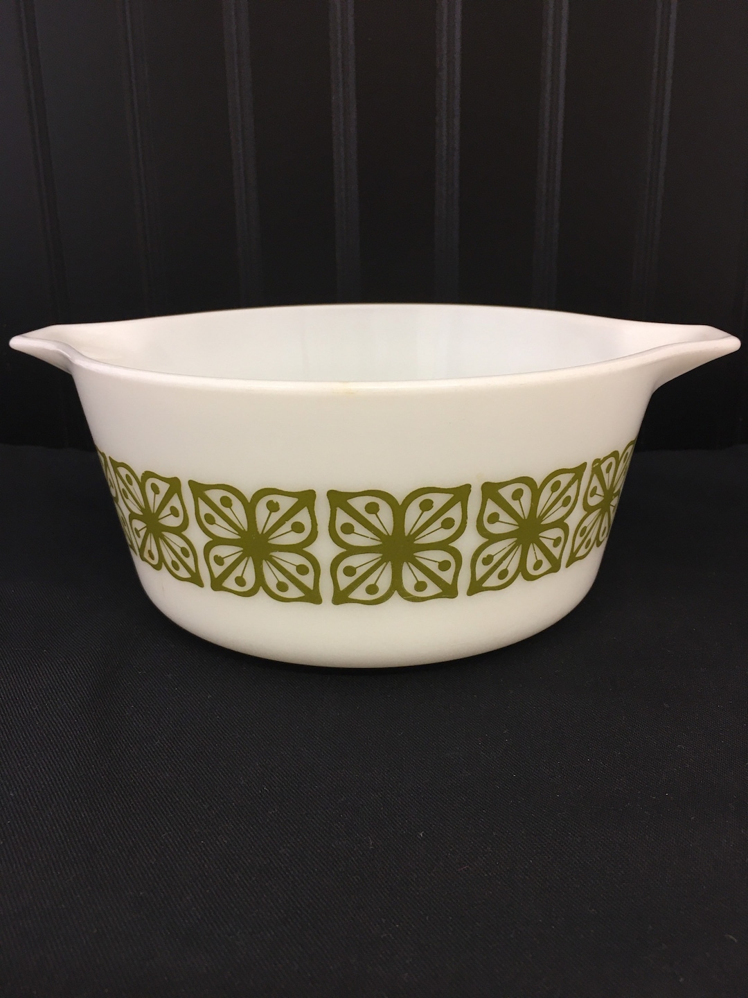 Pyrex 1-1/2 Quart #474-B Casserole Dish - Square Flower Pattern in ...