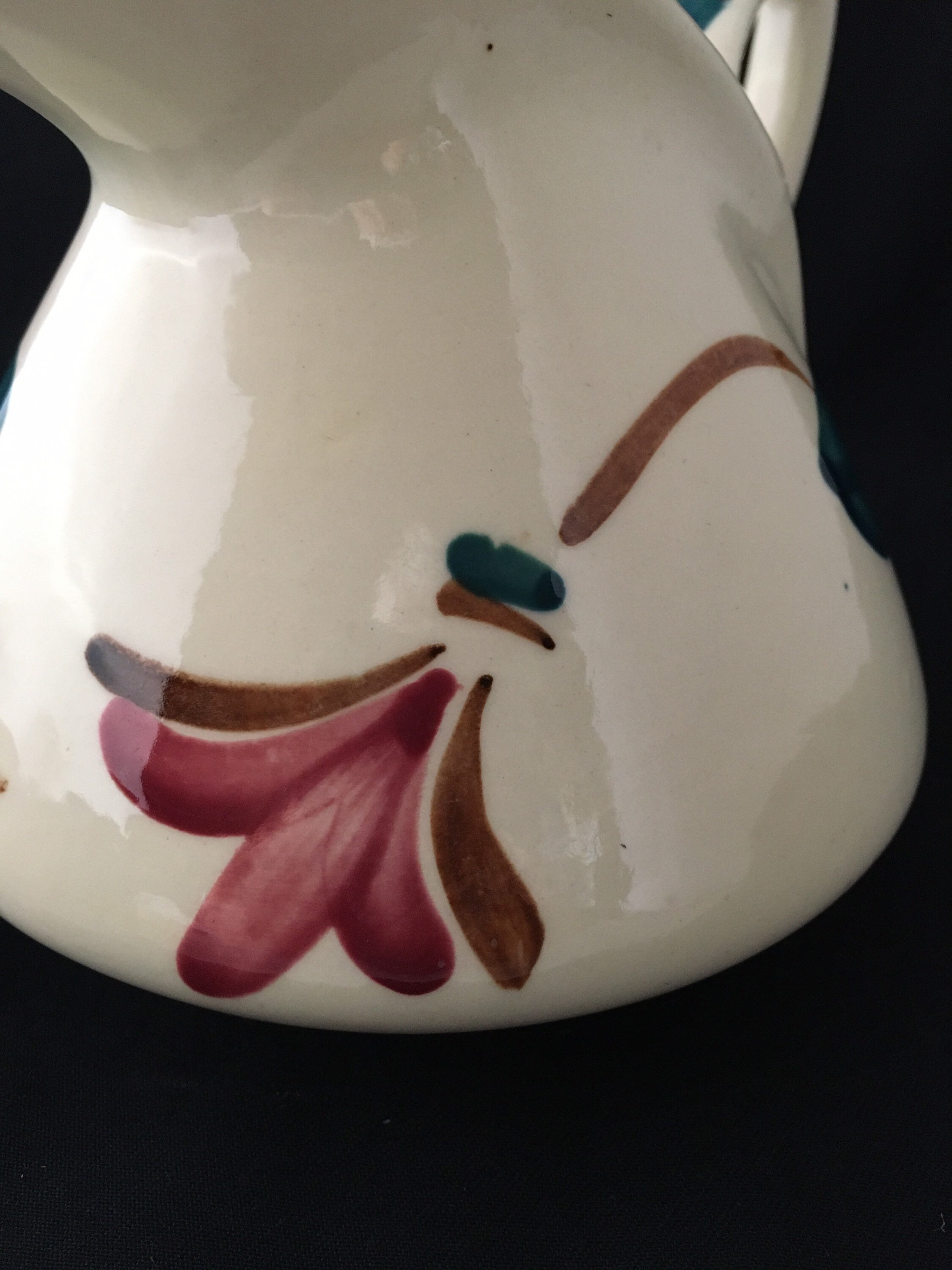 1940s Puritan Pottery Ivy Red Blossom Pitcher - Etsy UK