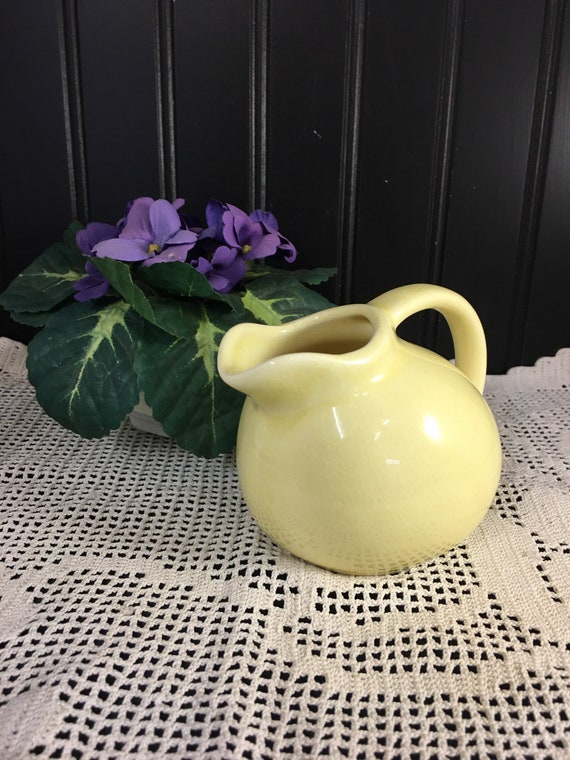 Mini Yellow Pottery Tilt Ball Pitcher | Etsy