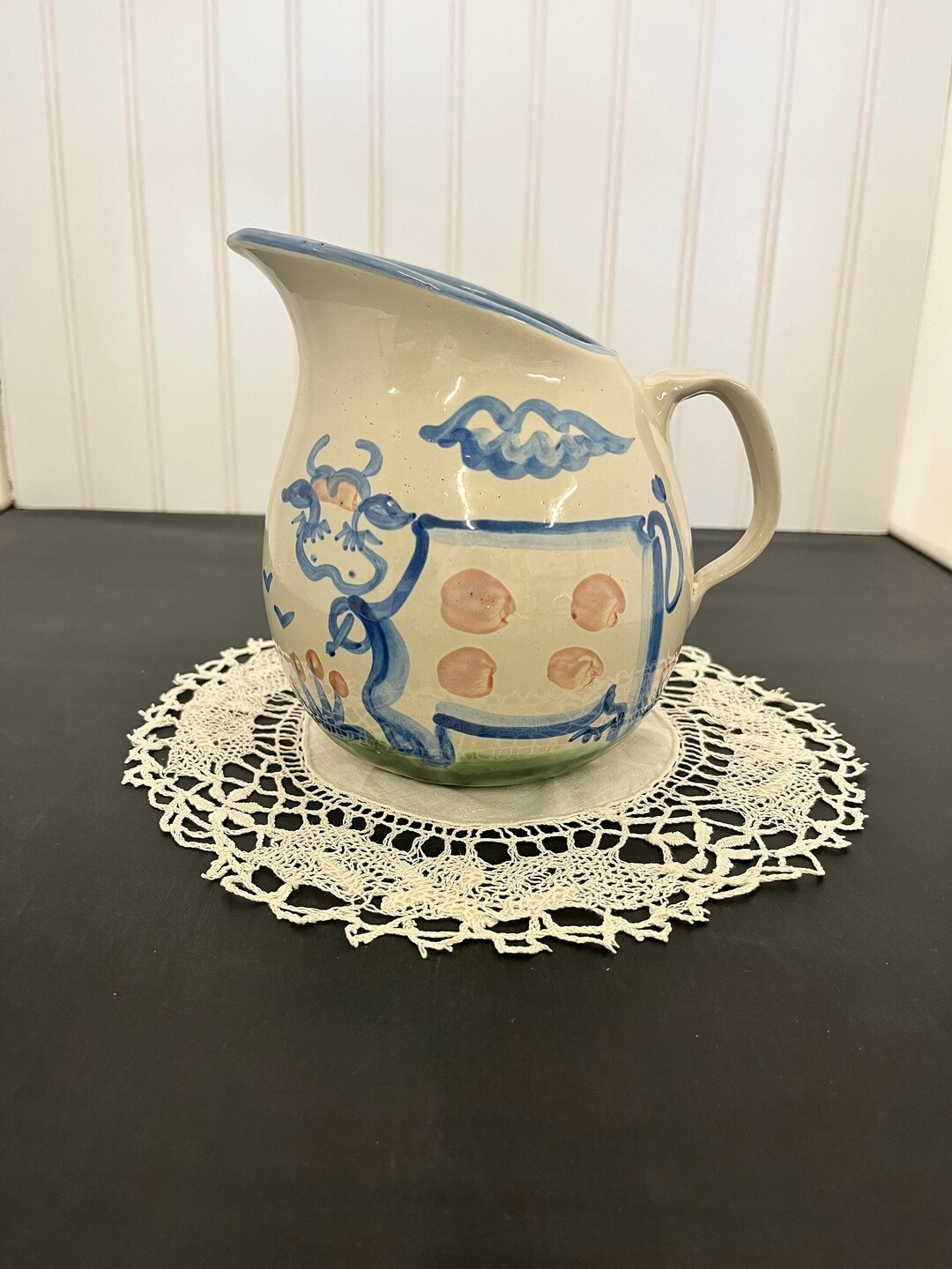 Vintage M.A. Hadley Pot Belly Milk Pitcher - Farmhouse Cow - Etsy
