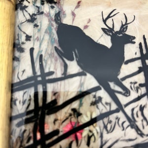 Framed Reverse Painted Silhouette of Deer - Etsy
