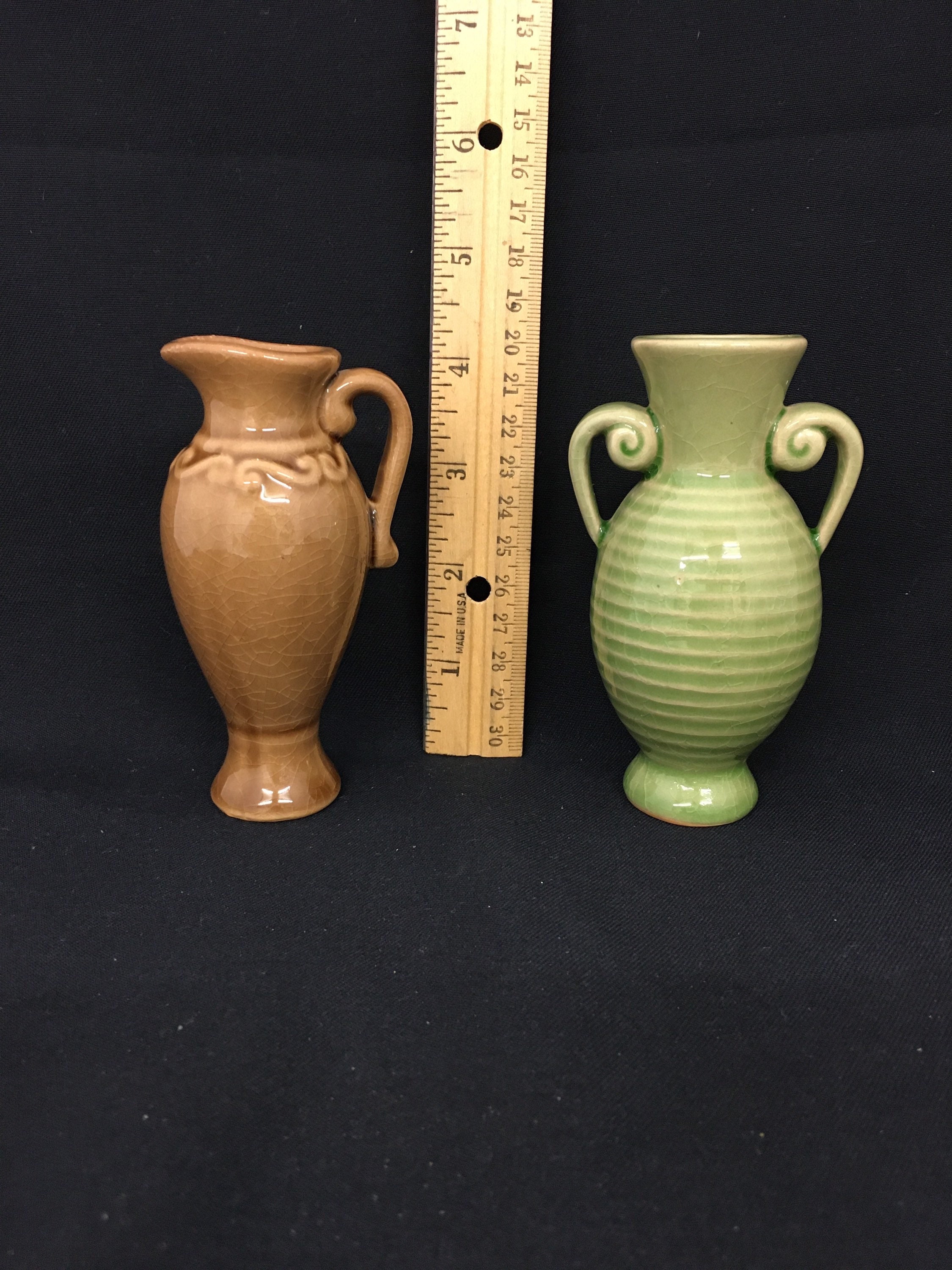 Two Miniature Pottery Bud Vases - Etsy