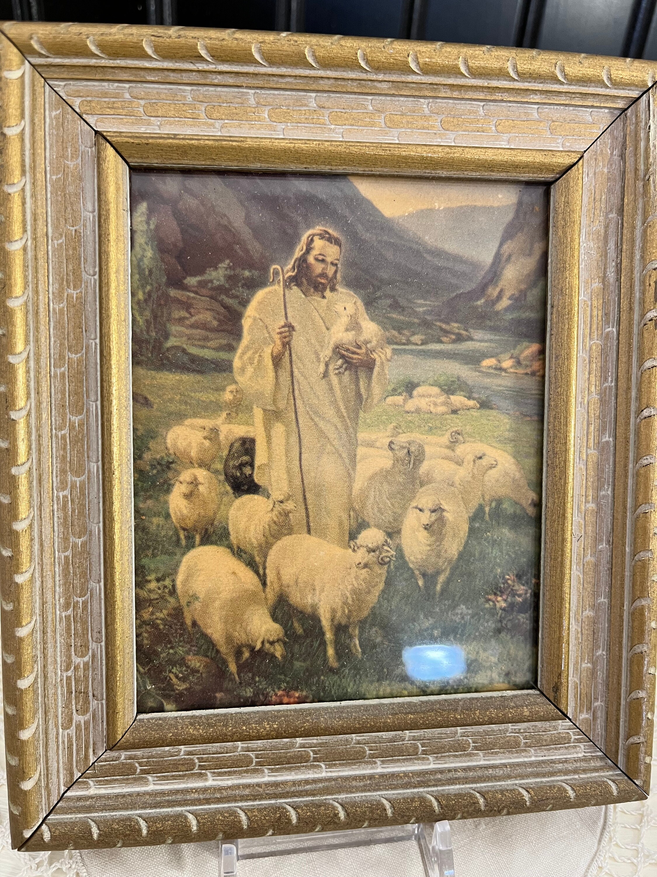 Vintage Warner Sallman Framed Lithograph Print - The Lord is My ...