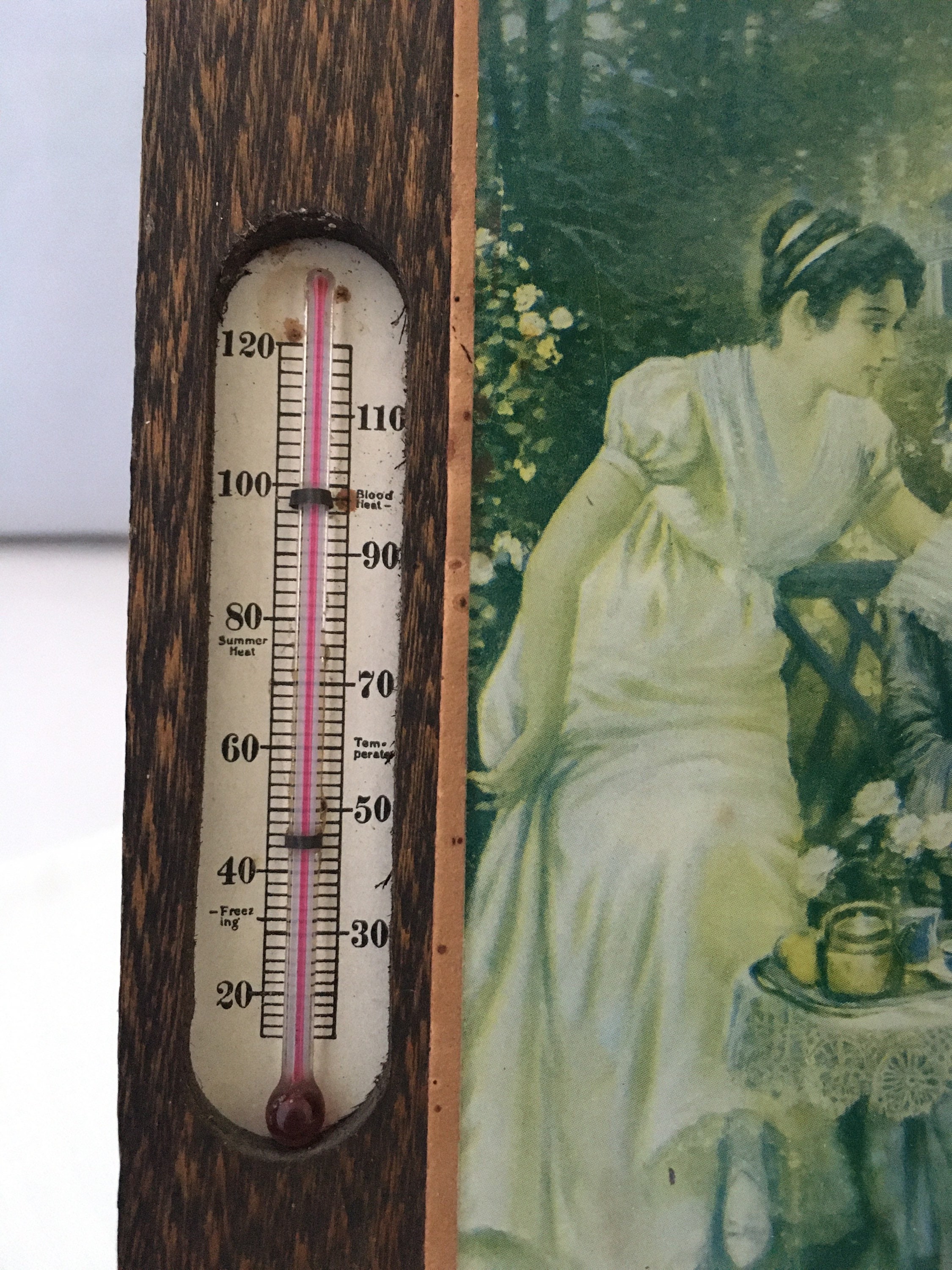 Vintage Wooden Wall Art W/thermometer - Etsy