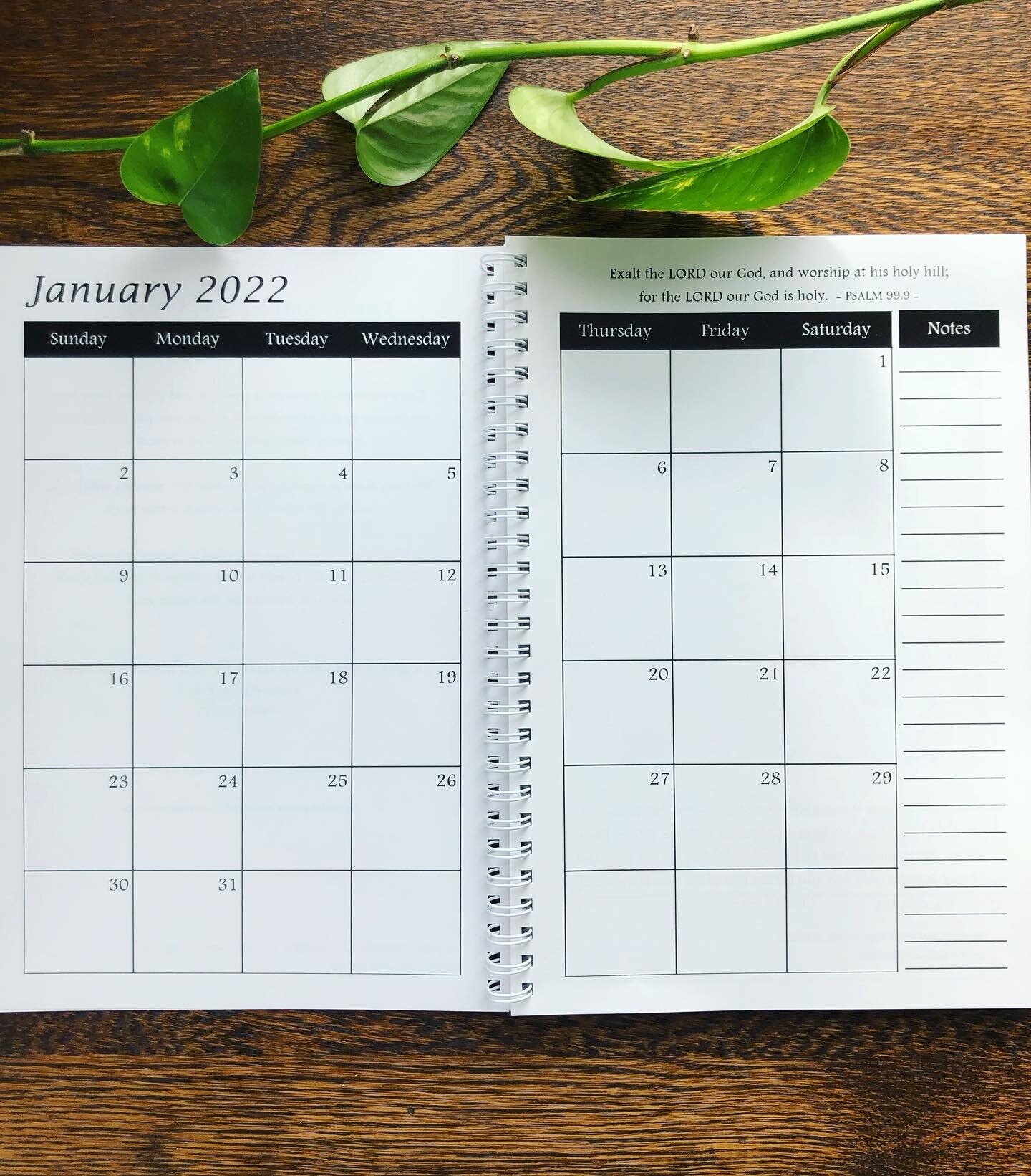 2022 Weekly Engagement Calendar, Christian Planner, Nature Photos, KJV ...