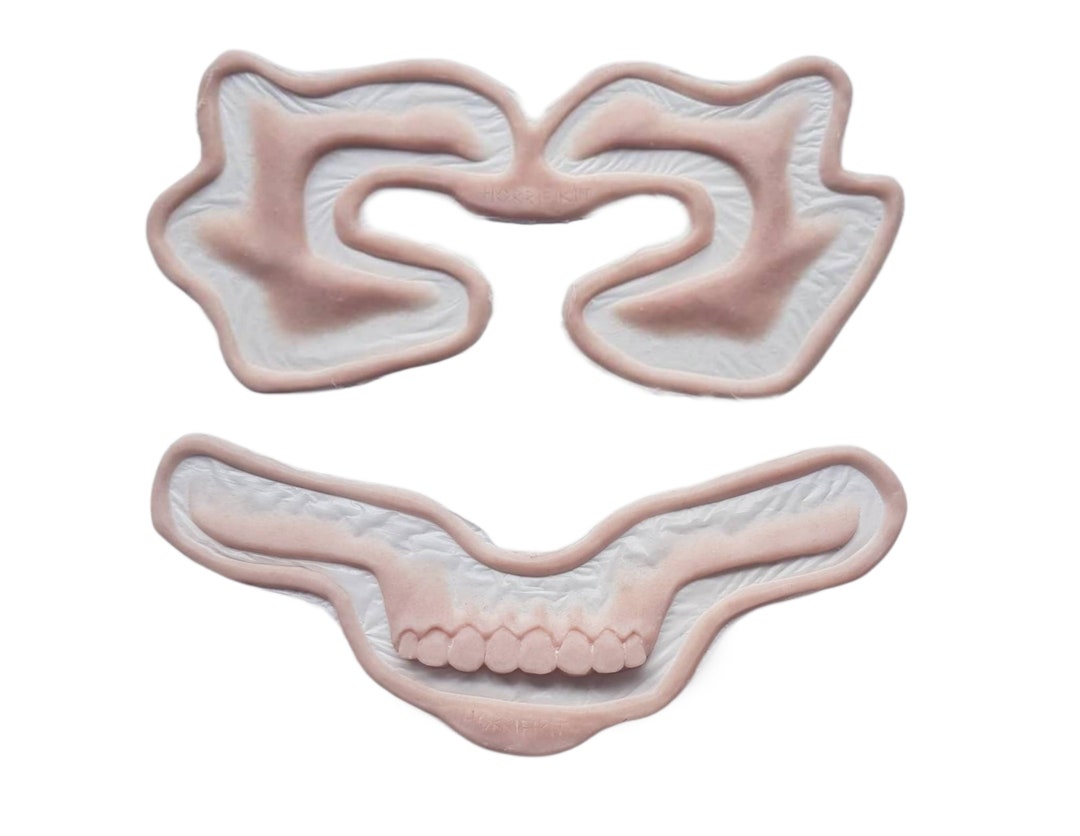 Skeleton Eye Socket and Jaw/teeth Bundle Silicone Prosthetics | Latex ...