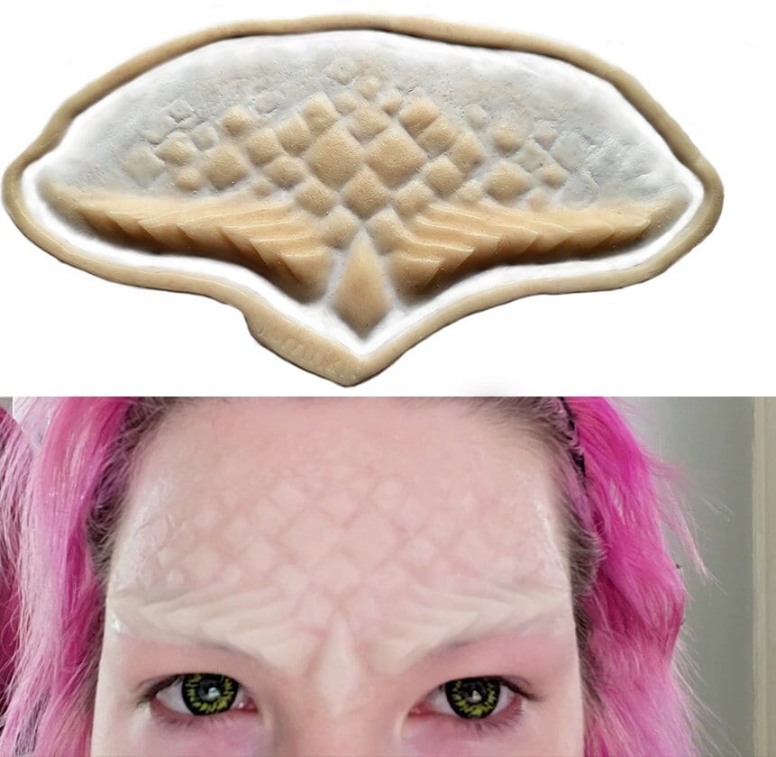 Dragon Brow Forehead Silicone Prosthetic | Tiara | Scale | Lizard | Sfx ...