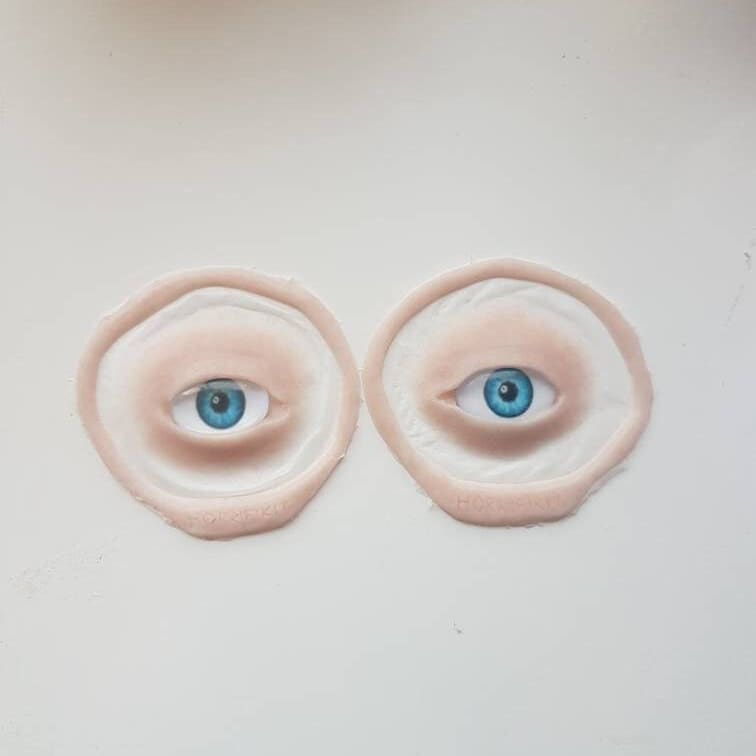 Both eyes silicone prosthetics acetone latex free | Etsy