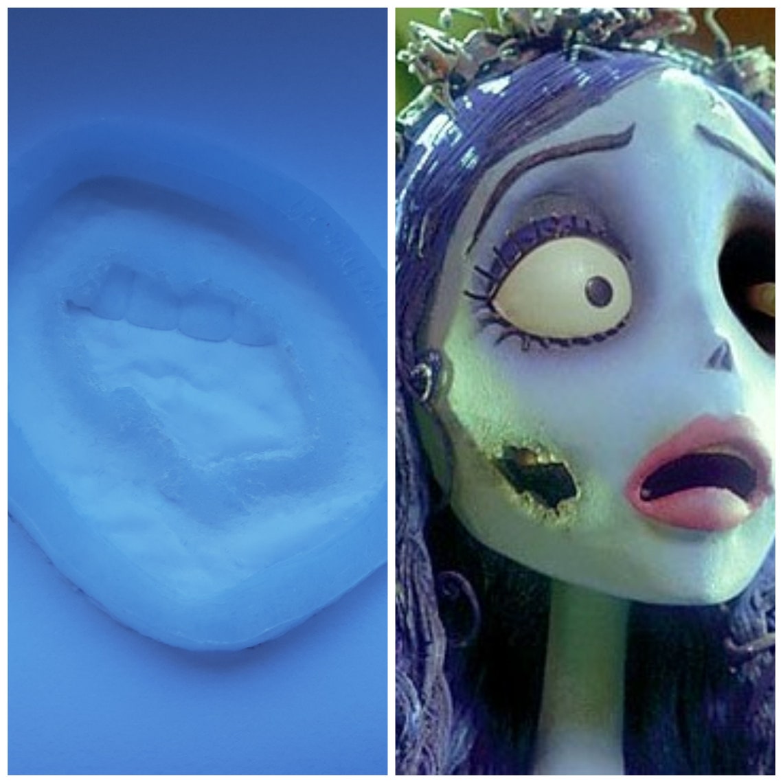 Emily Corpse Bride or Zombie Cheek Silicone Prosthetic - Etsy