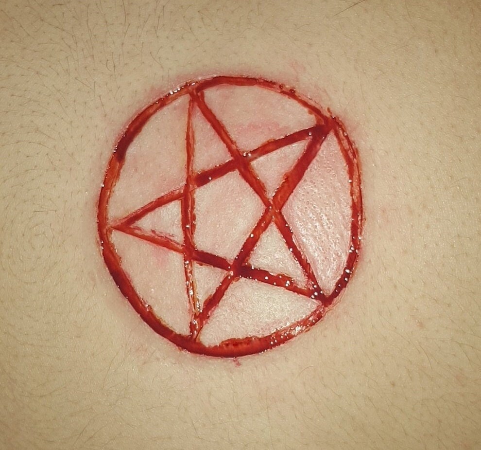 Pentagram Silicone Prosthetic Scarification Burn Latex Etsy