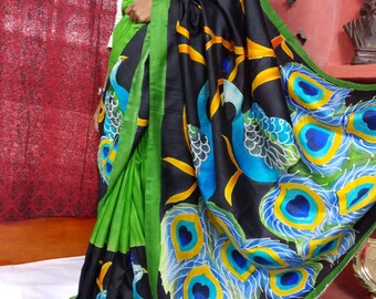 Silk Saree, Handmade Silk Saree With Blouse Piece, Certified Silk With ...