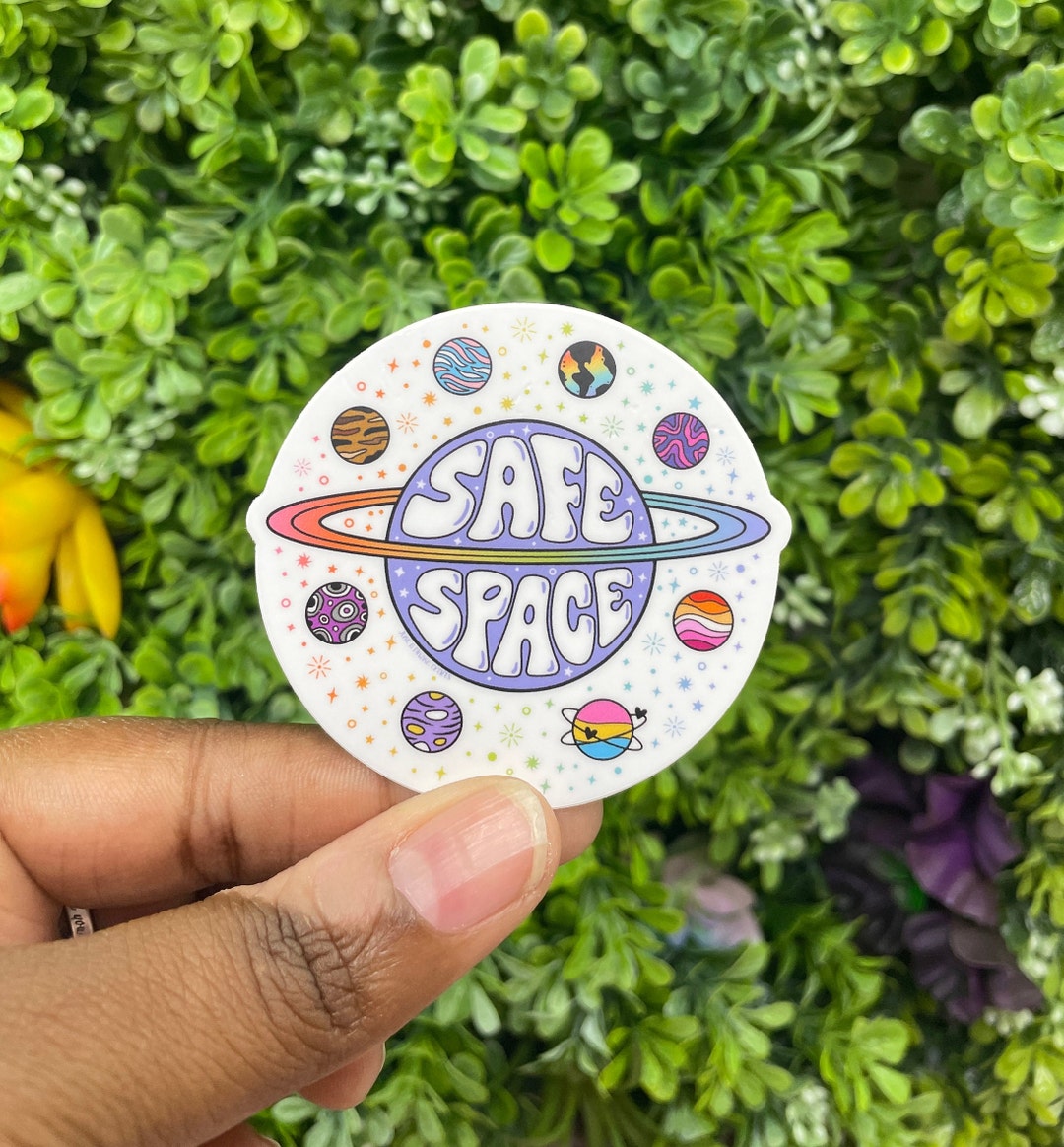 Safe Space Planet Vinyl Sticker - LGBTQ Pride Ally Decal - Etsy